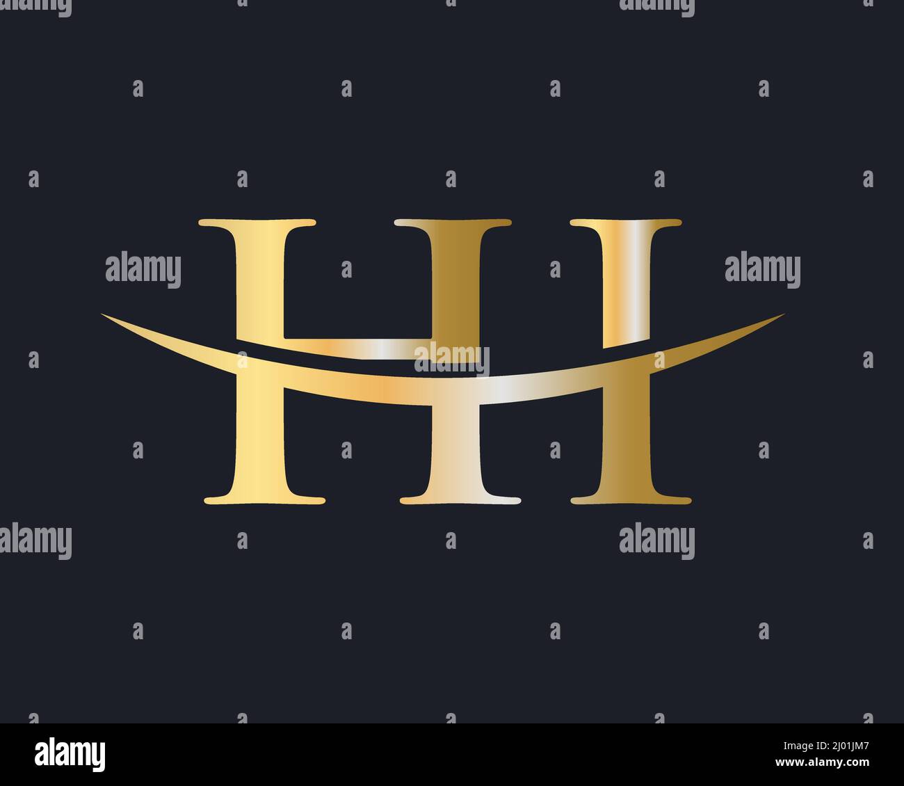 Initial Monogram Letter HI Logo Design Vector. HI Logo Design Template ...