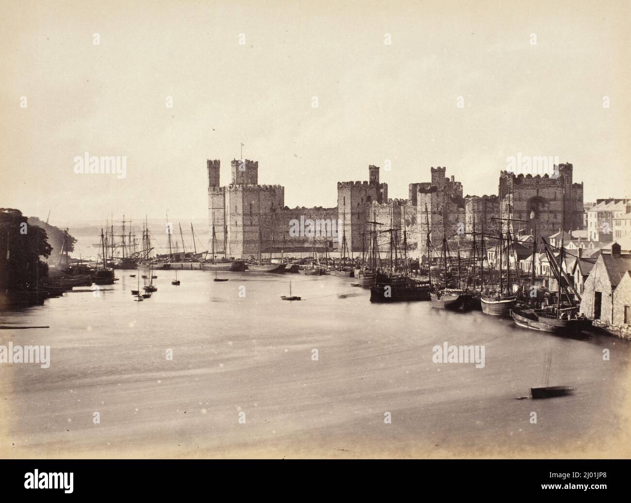 Carnarvon Castle & Mouth Of River (578). Francis Bedford (England, 1816 ...