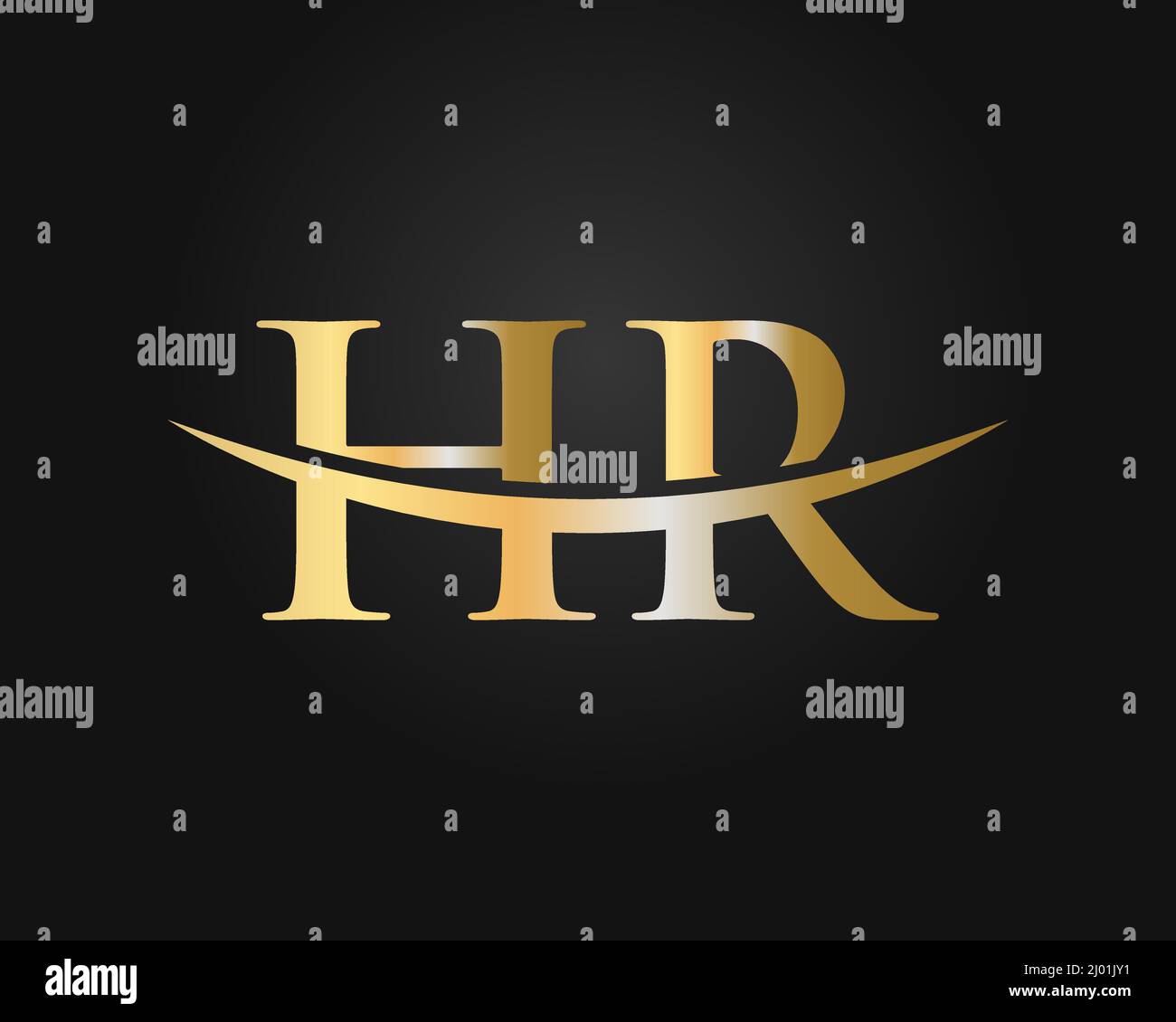 Initial Monogram Letter HR Logo Design Vector. HR Logo Design Template ...