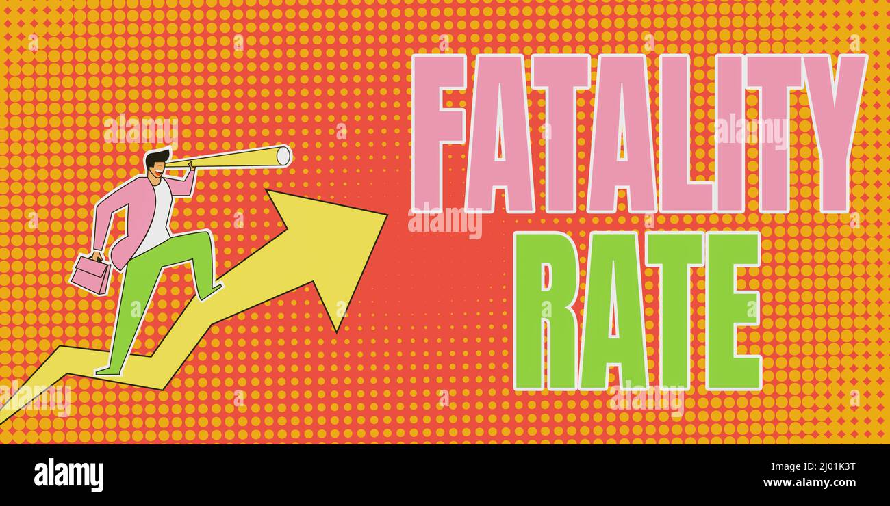 Inspiration showing sign Fatality Rate. Business idea calculated number ...