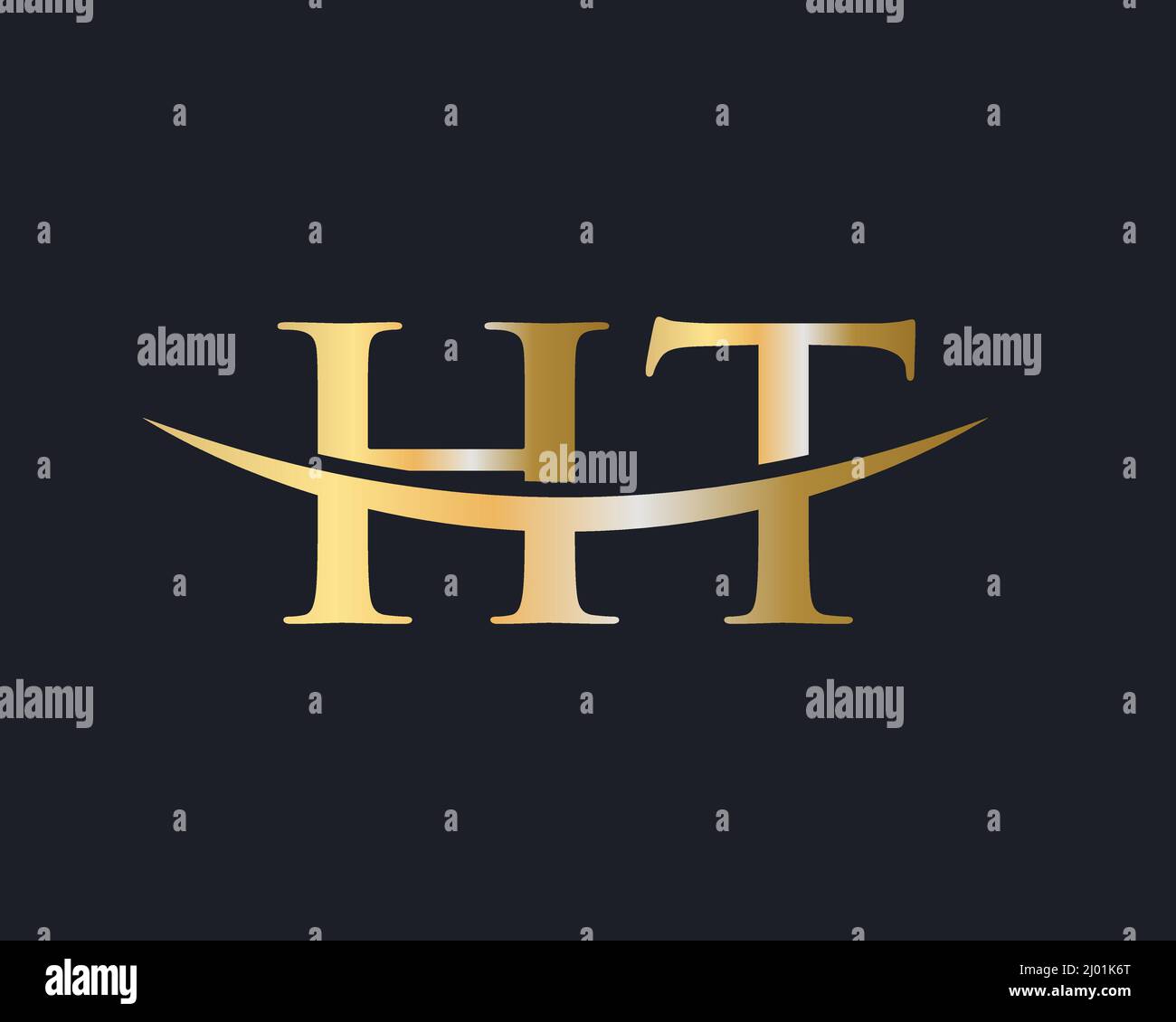 Initial Monogram Letter HT Logo Design Vector. HT Logo Design Template Stock Vector Image & Art ...