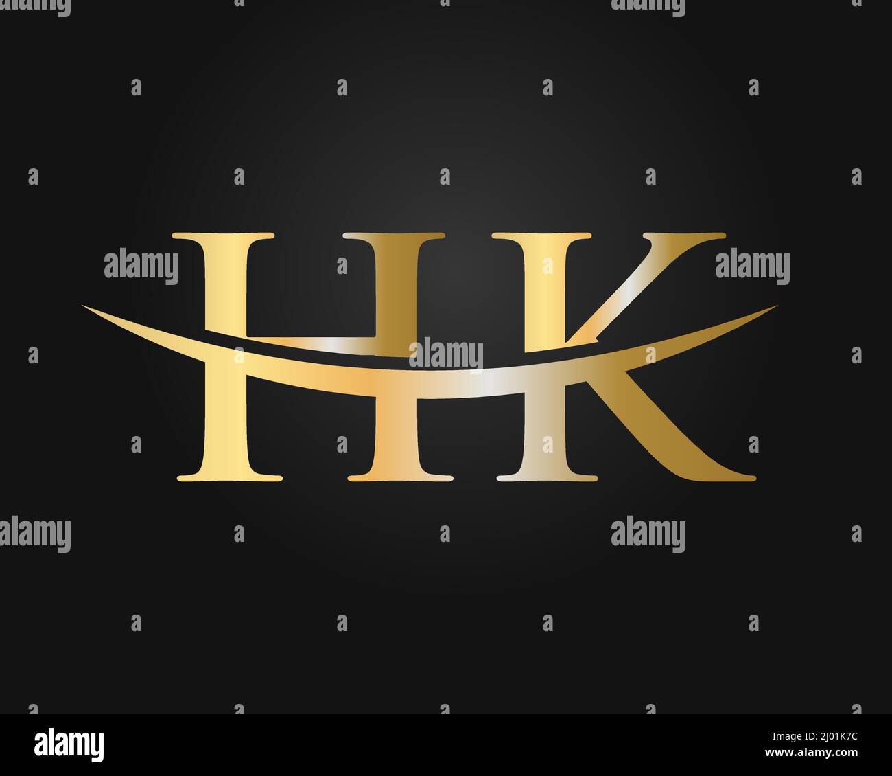 Initial Monogram Letter HK Logo Design Vector. HK Logo Design Template ...