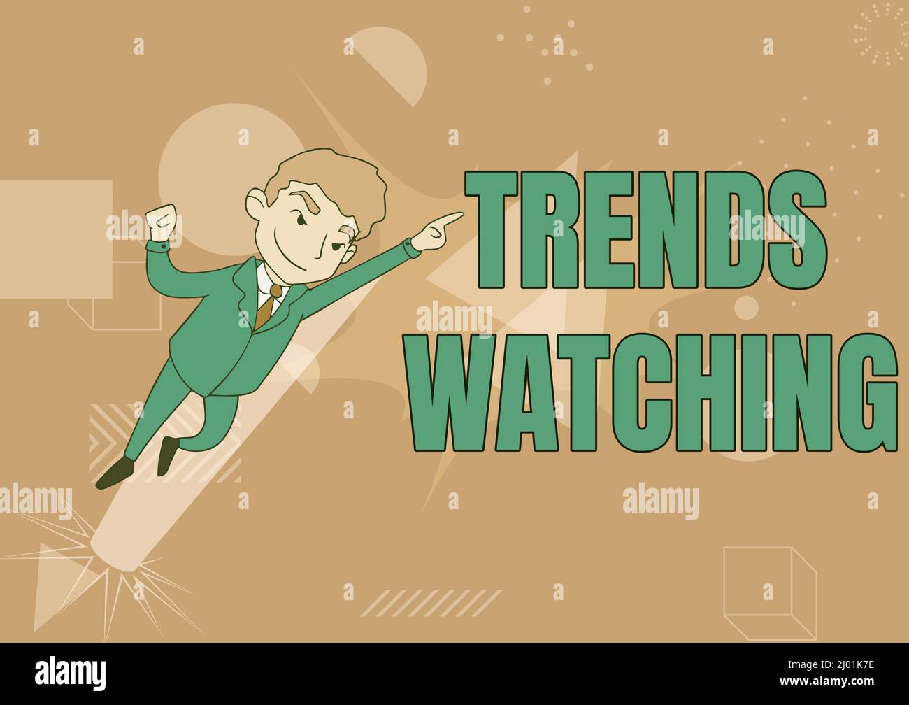 Handwriting text Trends Watching. Internet Concept change or ...