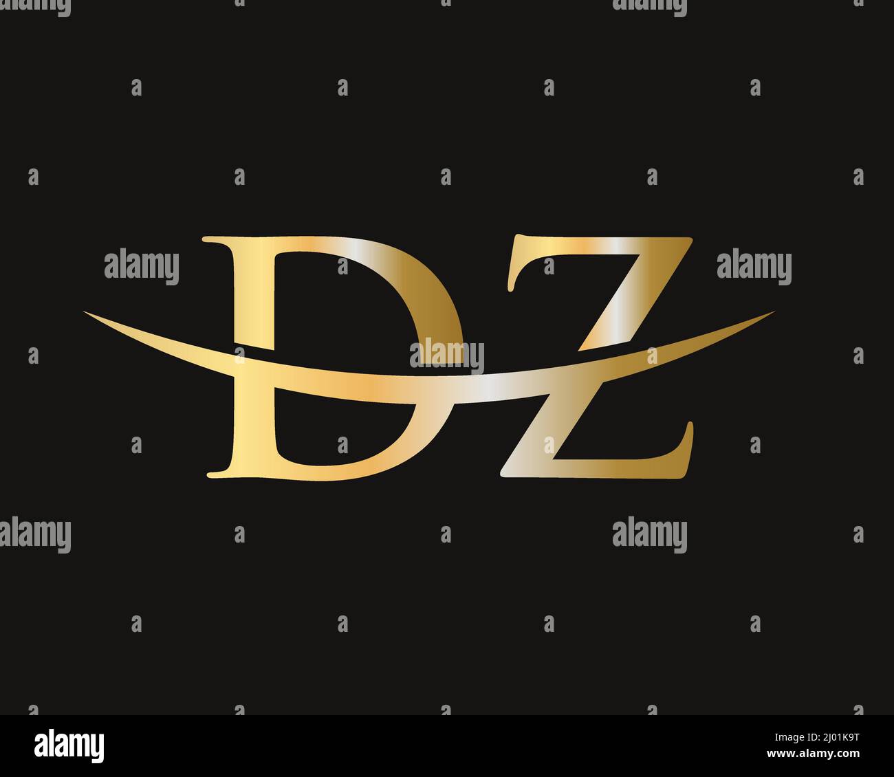 Initial Monogram Letter DZ Logo Design Vector. DZ Logo Design Template ...