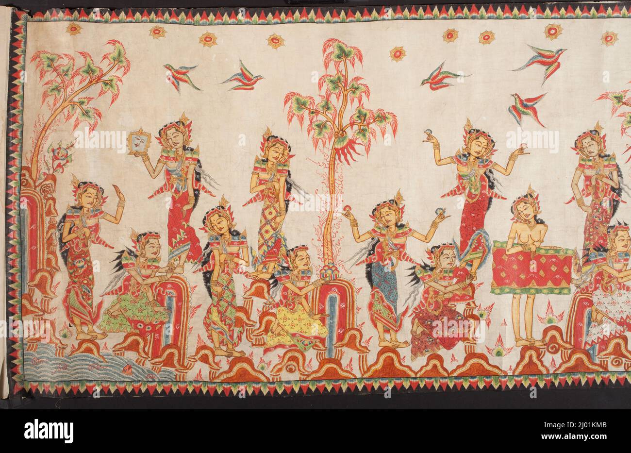 Temptation of Arjuna. Indonesia, Bali, possibly Kamasan (Klungkung ...