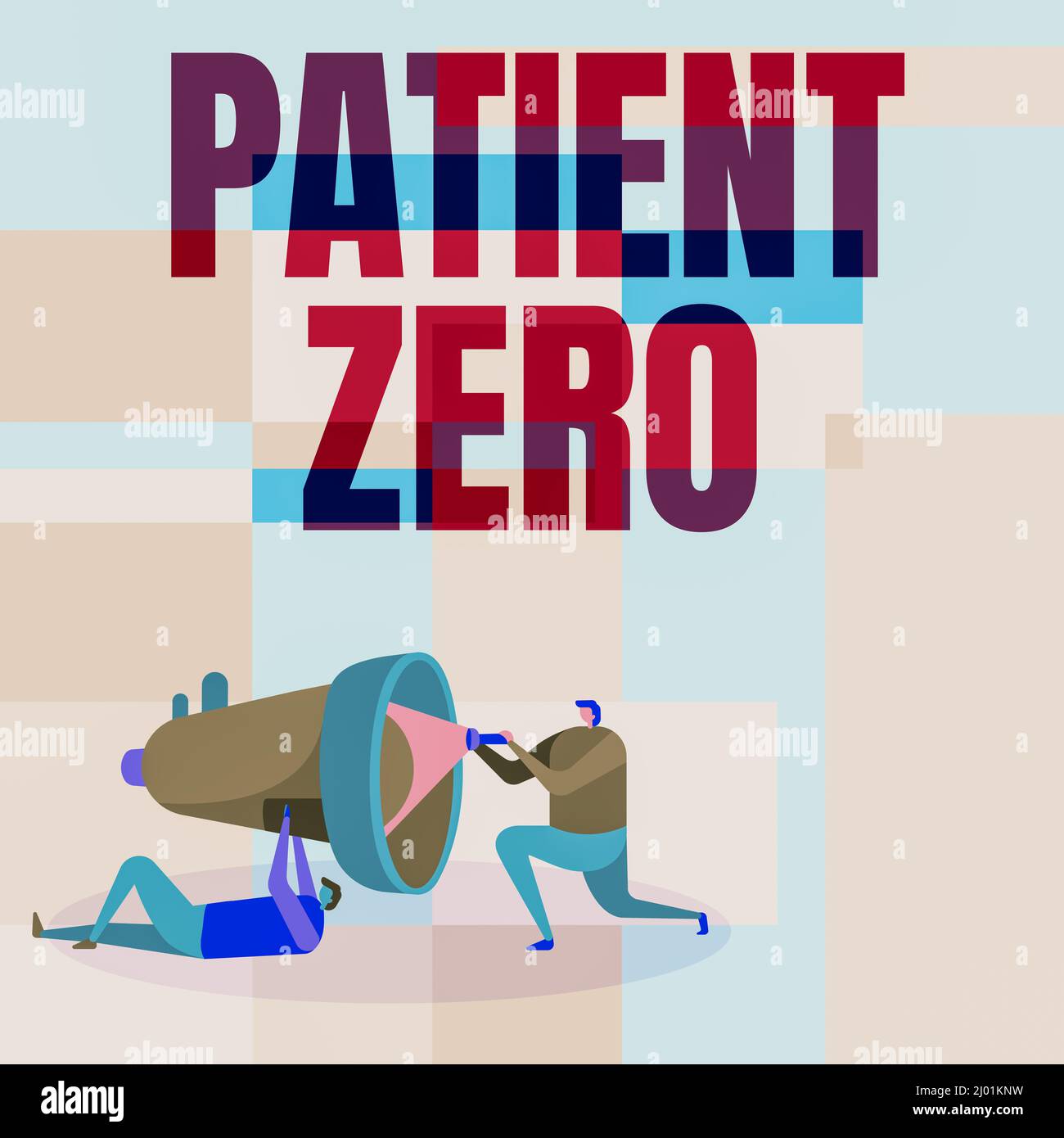 Text caption presenting Patient Zero. Business concept primary disease ...