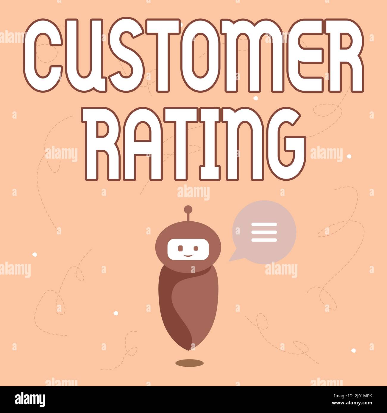 Text caption presenting Customer Rating. Concept meaning Each point of ...