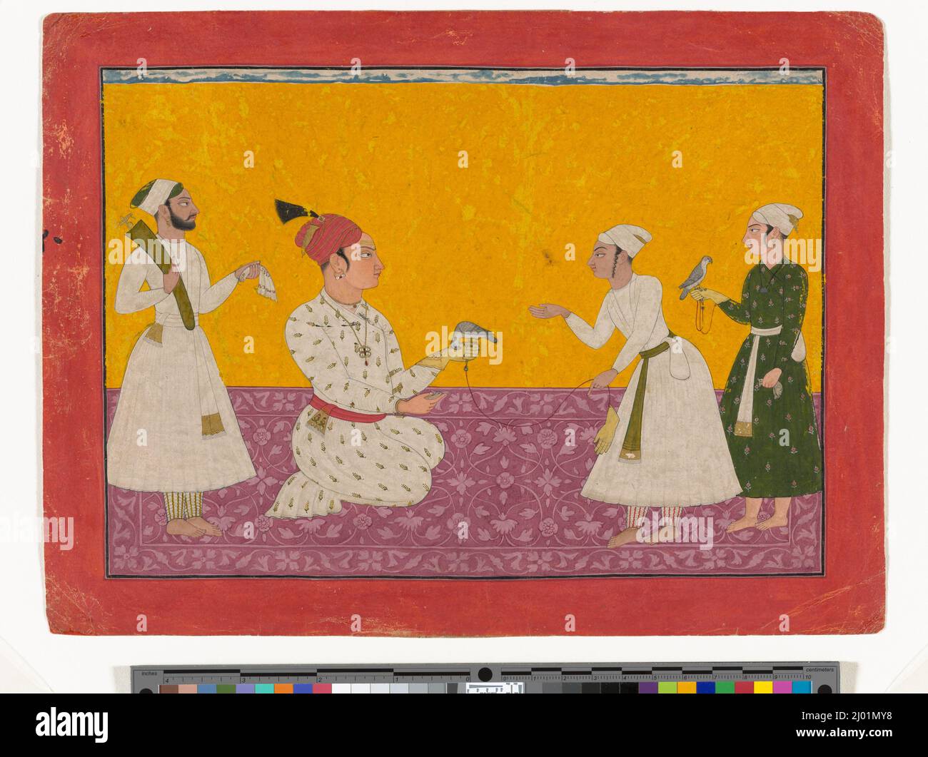 Raja Medini Pal (Reigned 1722-1736) of Basohli Being Presented with a ...