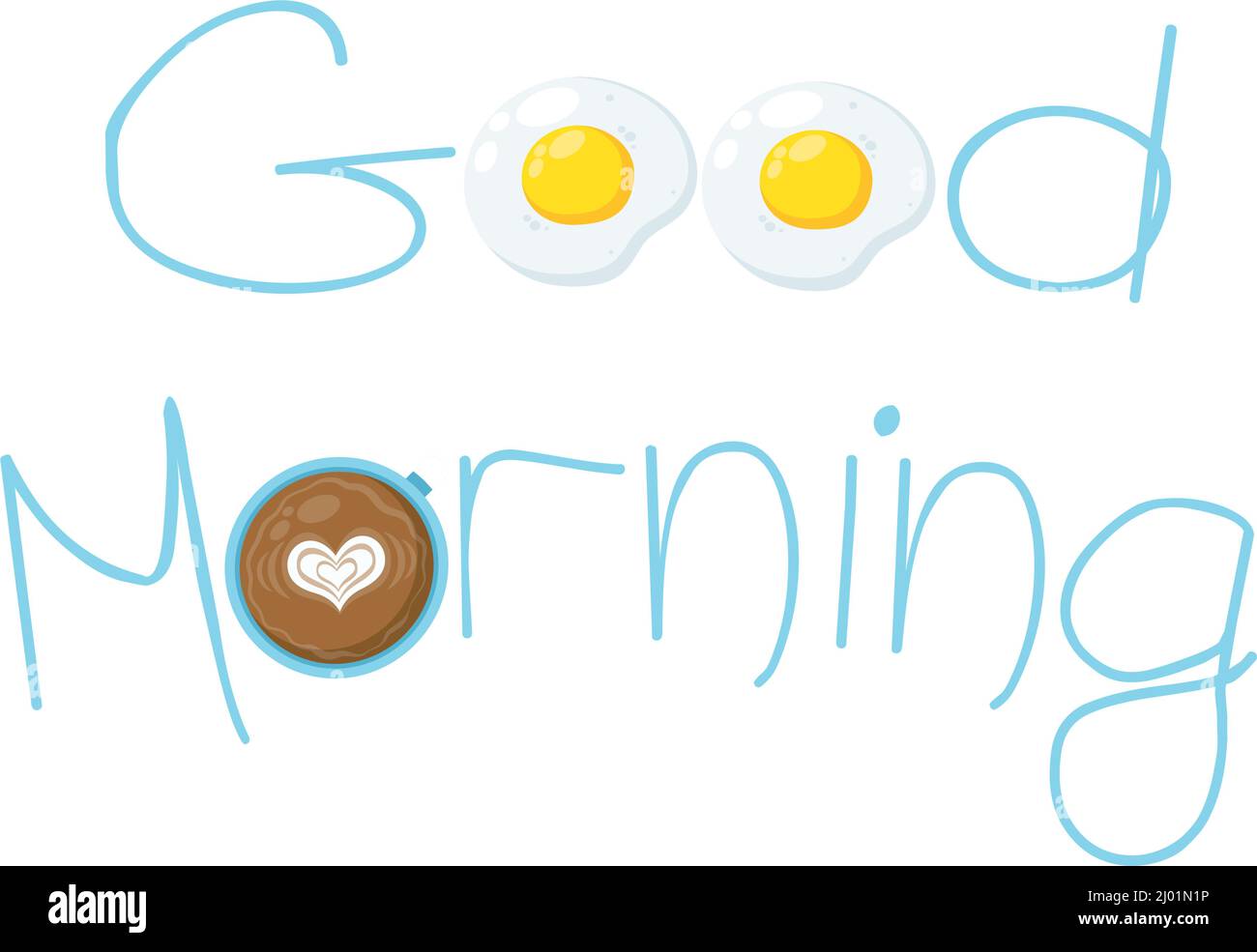 good morning lettering with breakfast Stock Vector Image & Art - Alamy