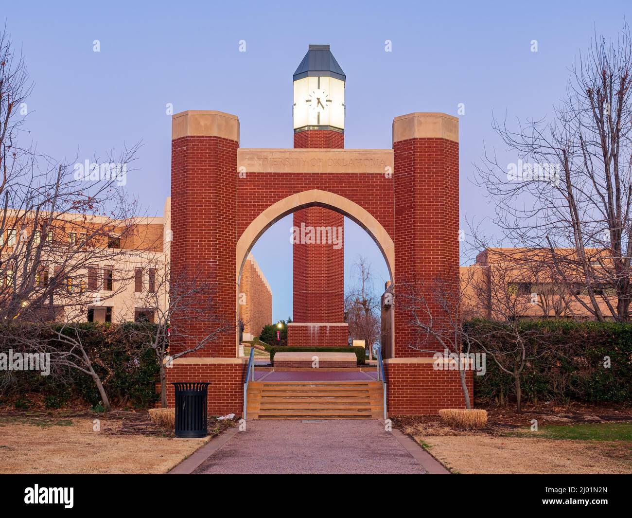 Sunset view of the campus of University of Oklahoma Health Science ...