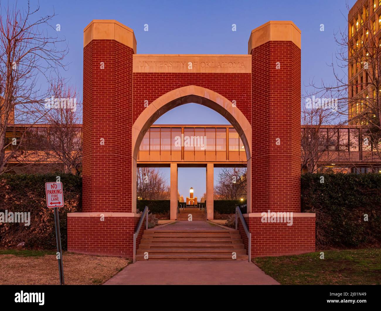 Sunset view of the campus of University of Oklahoma Health Science ...