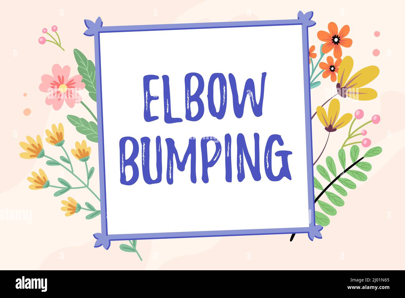 Handwriting text Elbow Bumping. Word Written on newlytrended handshake ...