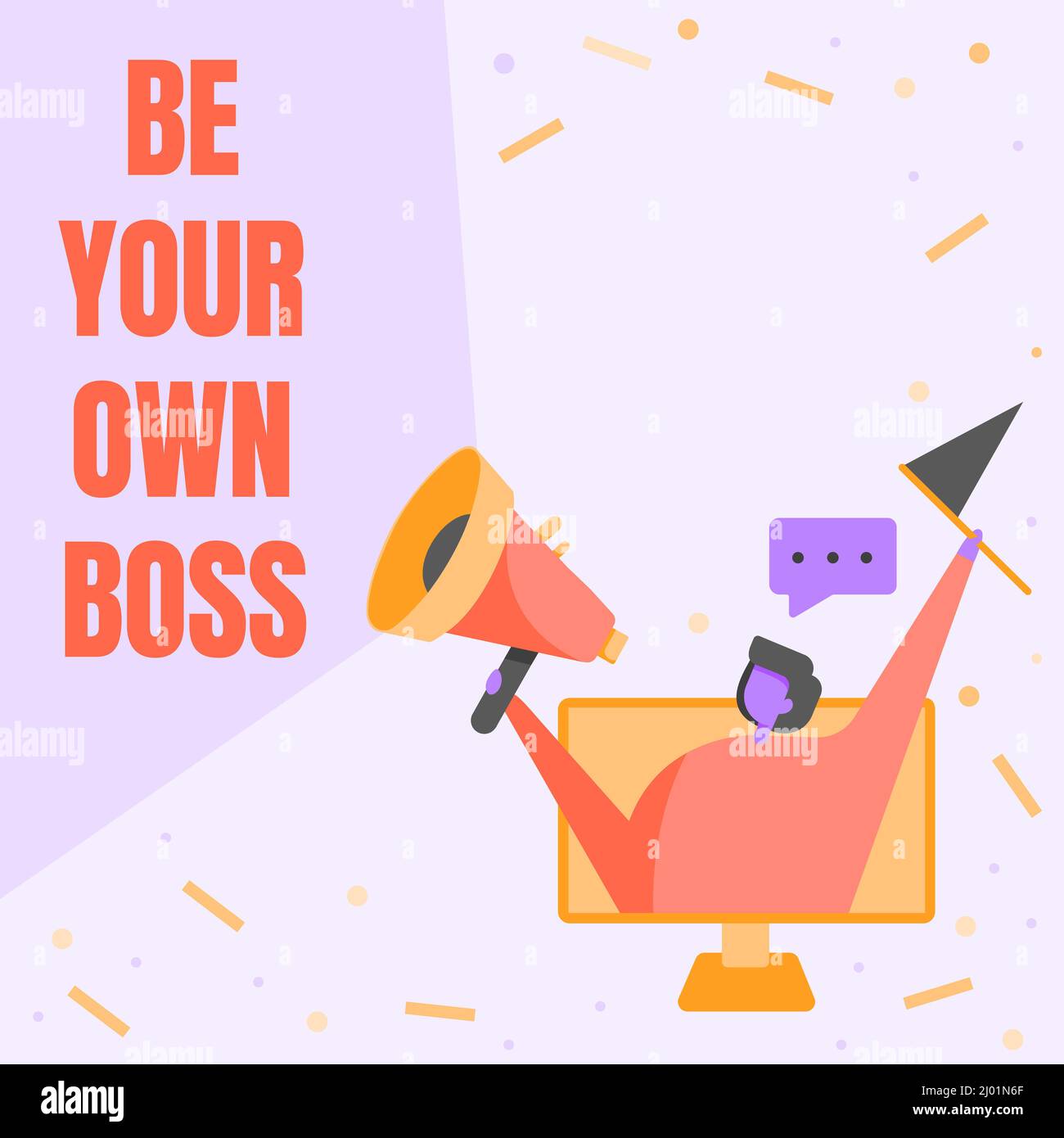 Conceptual caption Be Your Own Boss. Business overview Entrepreneurship ...