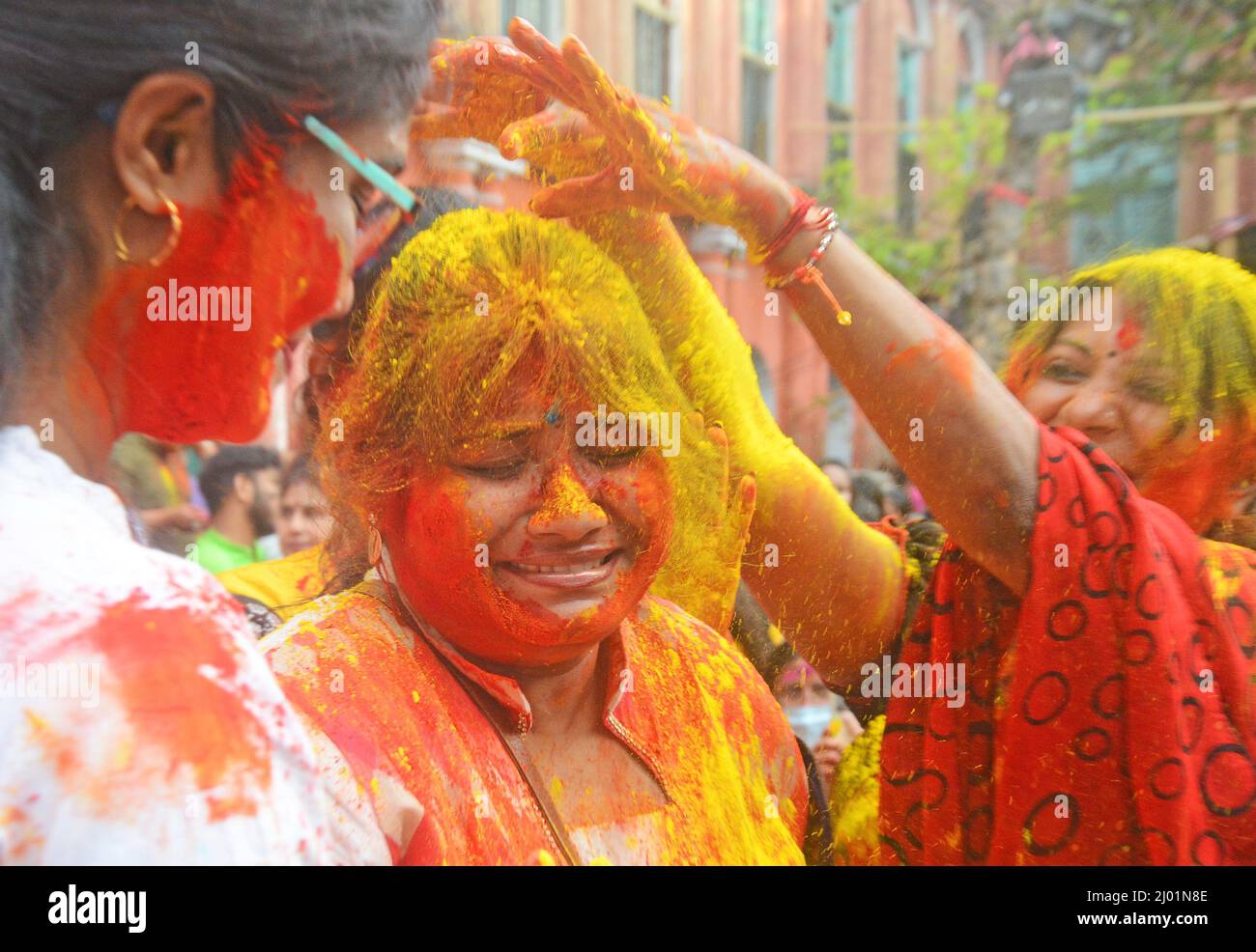 Kolkata, West Bengal, India. 12th Mar, 2022. Bengali women were ...