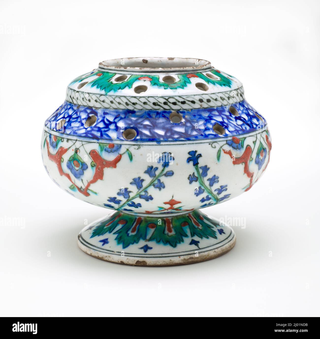 Pierced Flower-Vase. Turkey, Iznik, third quarter of 16th century ...
