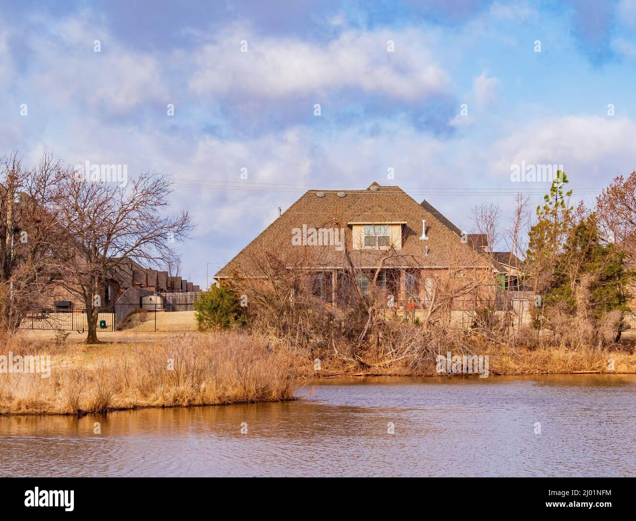 Sunny nature landscape of Bluff Creek Park at Oklahoma Stock Photo - Alamy