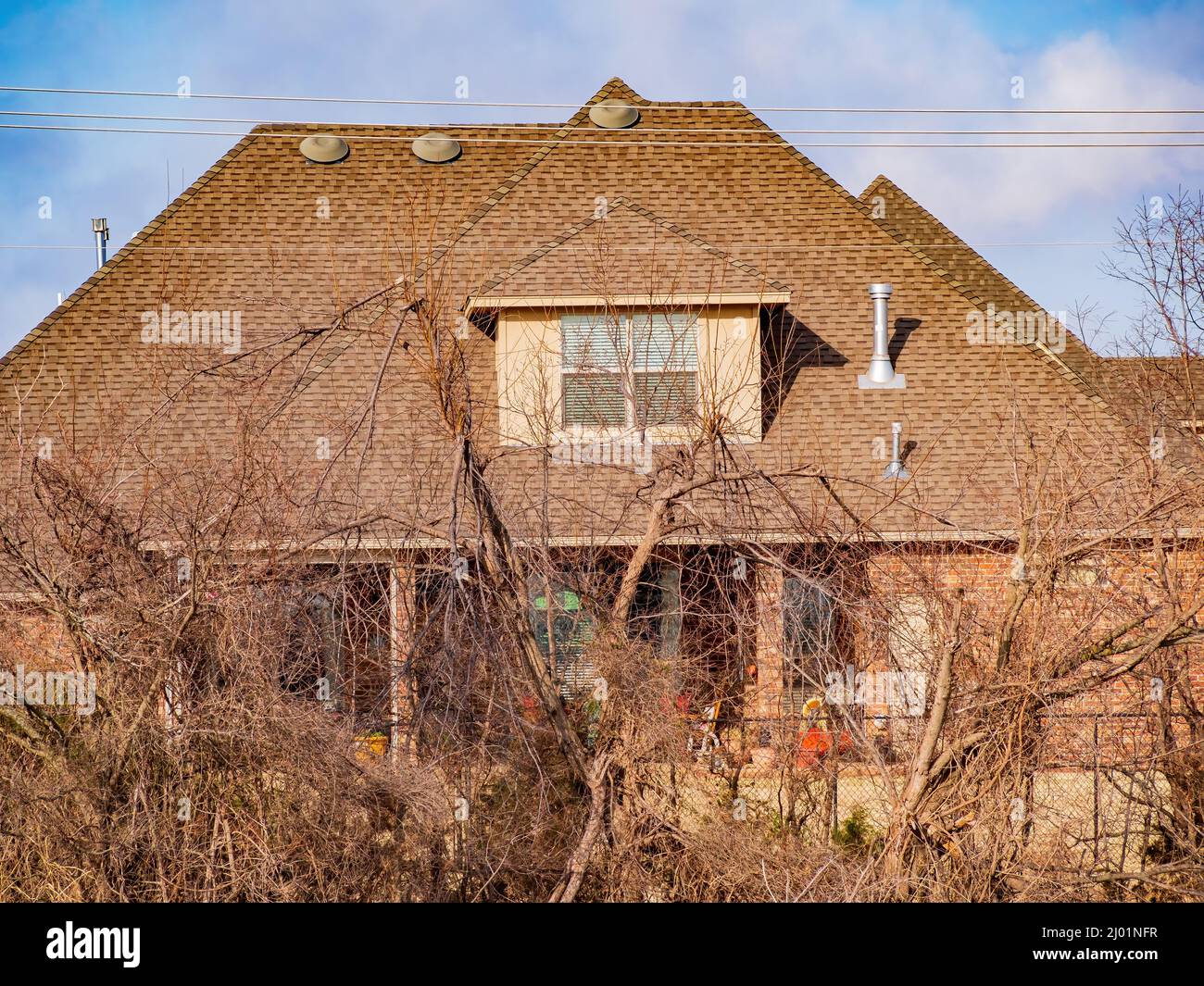 Sunny nature landscape of Bluff Creek Park at Oklahoma Stock Photo - Alamy
