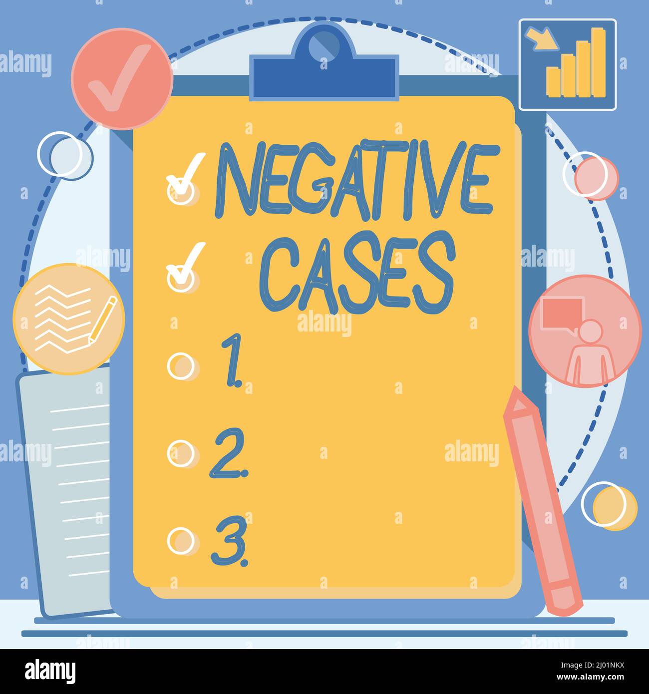 Text caption presenting Negative Cases. Business showcase circumstances ...