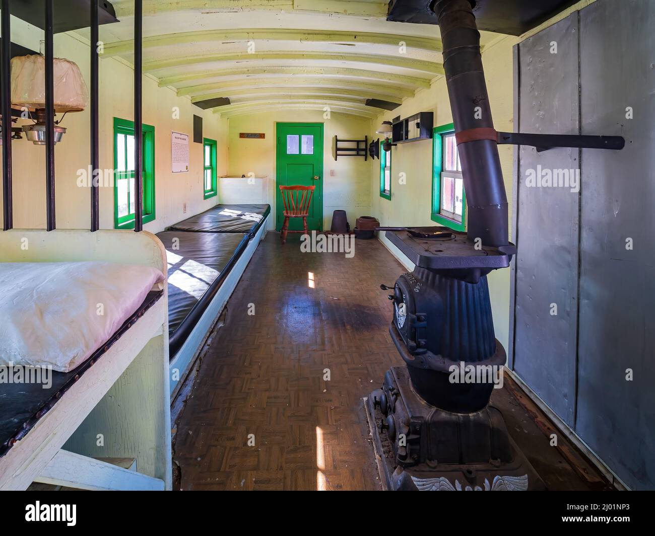 Sunny view of a train cart in Oklahoma Railway Museum at Oklahoma Stock ...