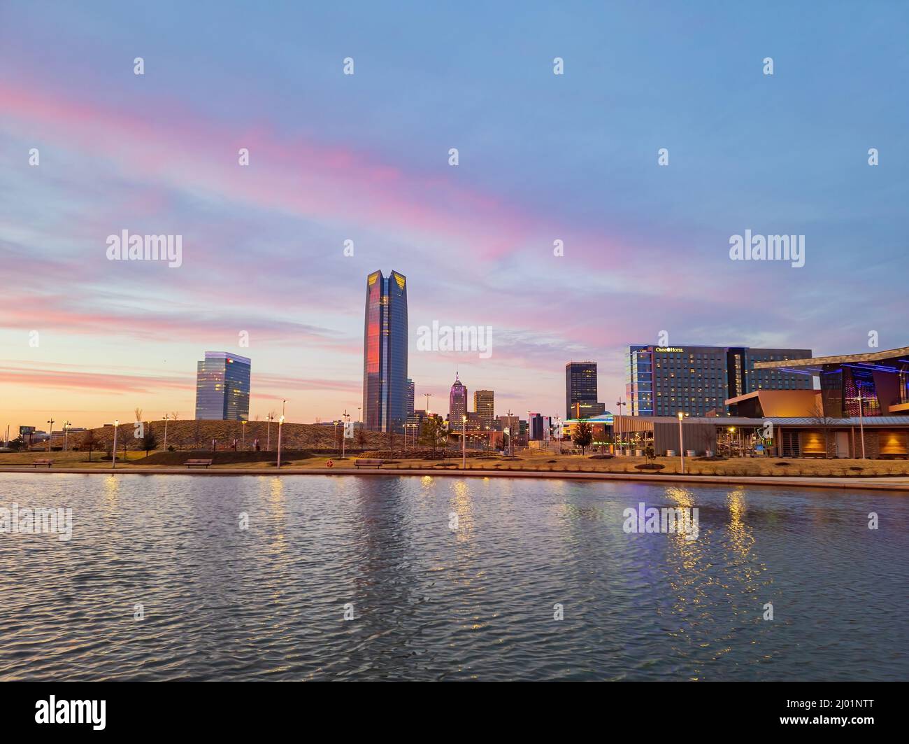 Oklahoma city downtown skyline with clouds hi-res stock photography and ...