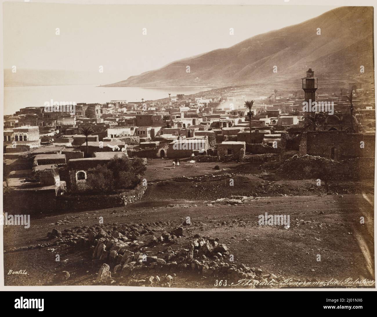 Tiberiade, Panorama Lae Palestine #363. Félix Bonfils (France, active ...