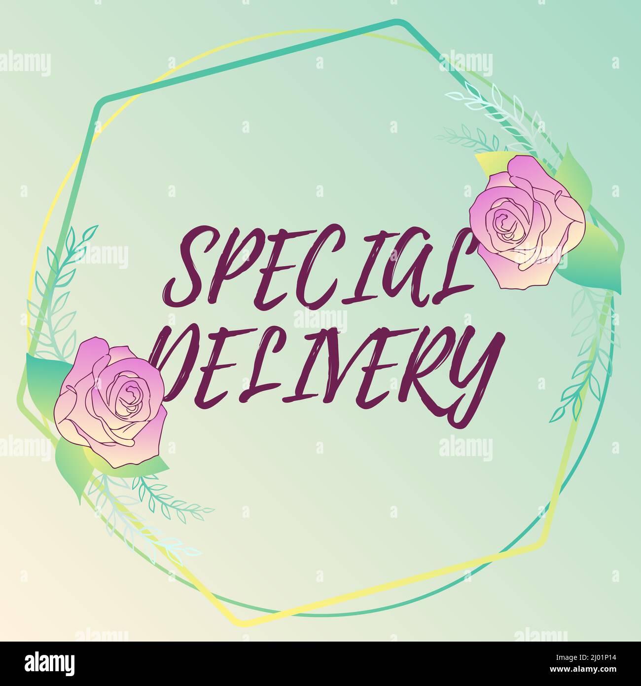 Hand writing sign Special Delivery. Word for getting products or ...