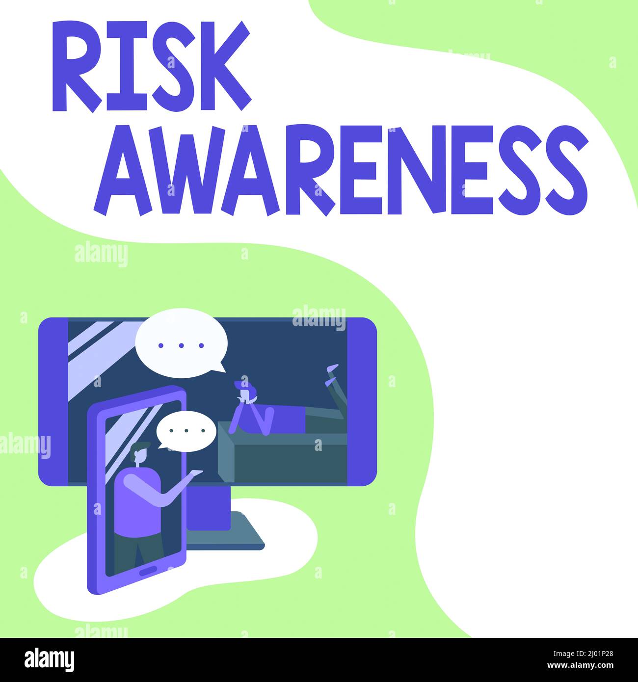 Hand writing sign Risk Awareness. Conceptual photo recognizing factors ...