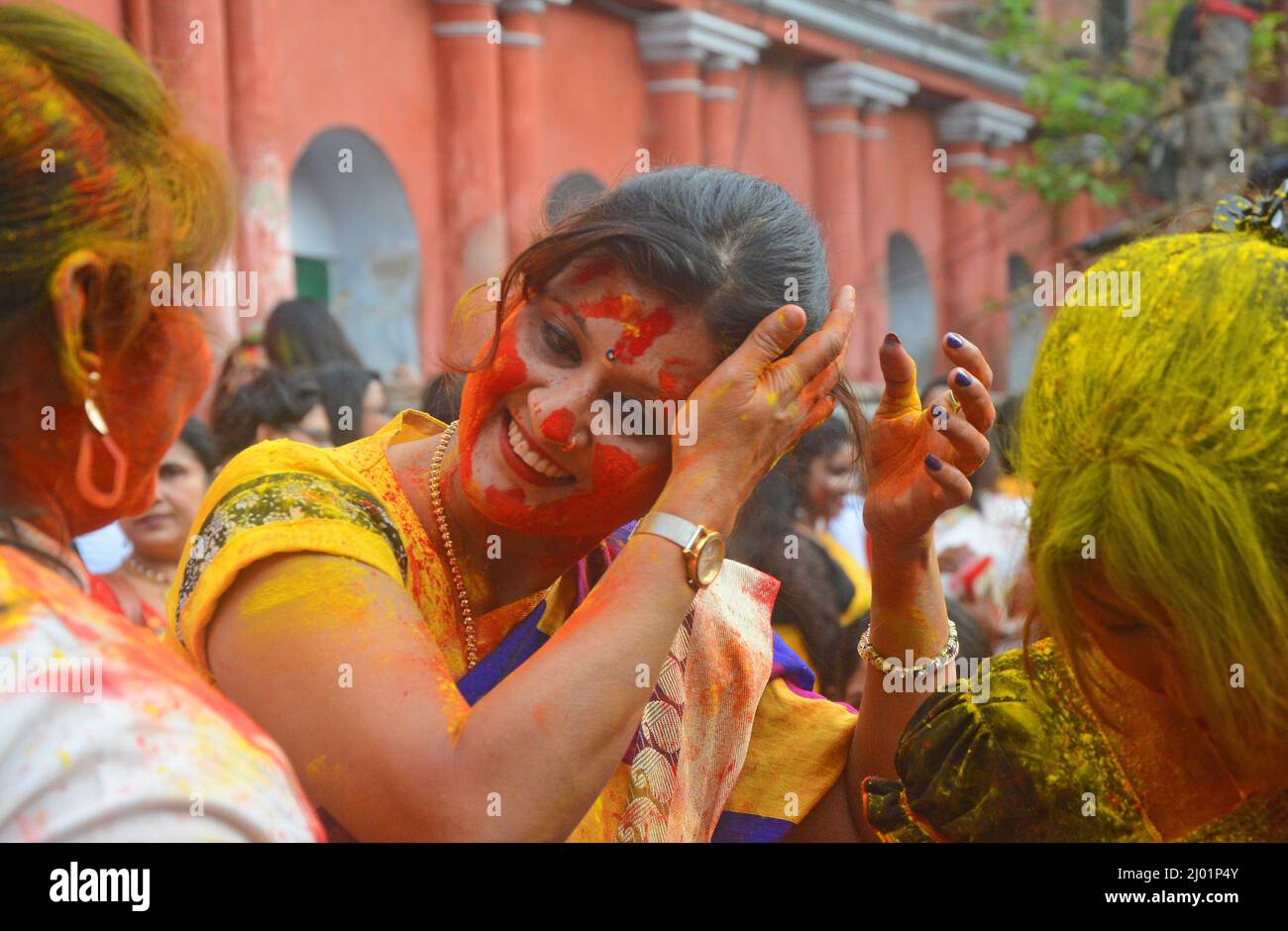 Kolkata, West Bengal, India. 12th Mar, 2022. Bengali women were ...