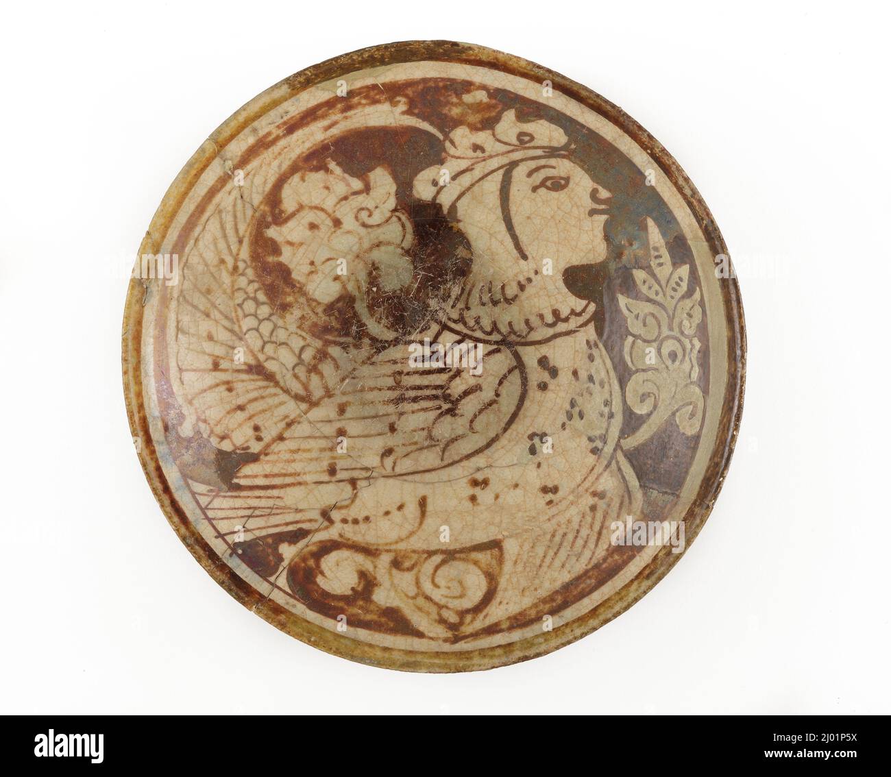 Plate. Iran, late 12th - early 13th century. Ceramics. Fritware ...