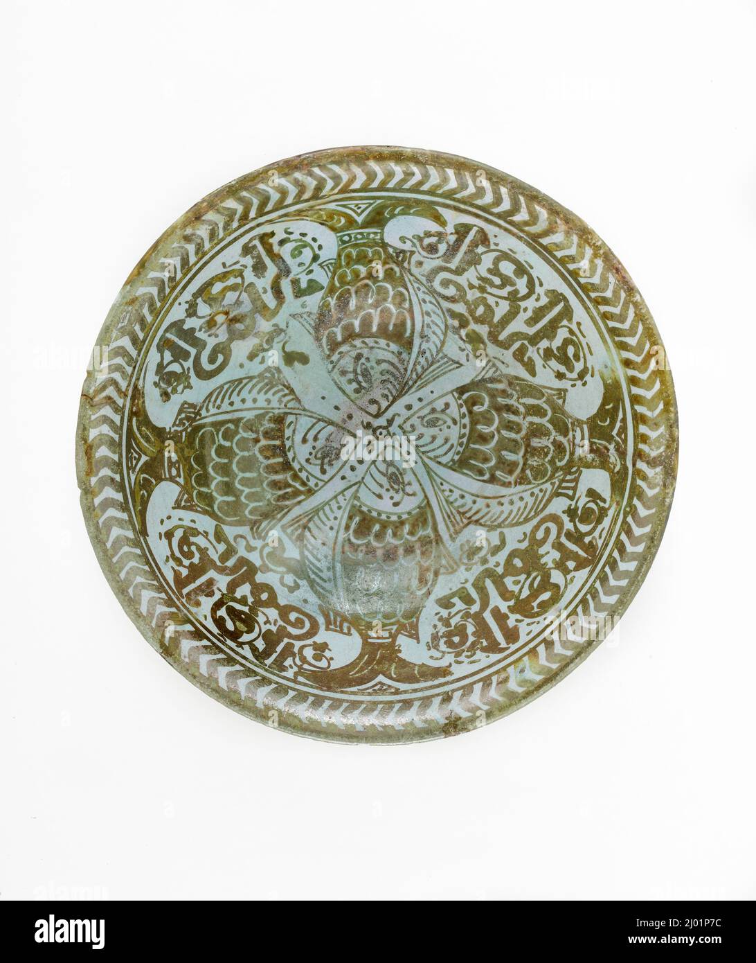 Bowl. Egypt, 12th century. Ceramics. Earthenware, overglaze luster ...