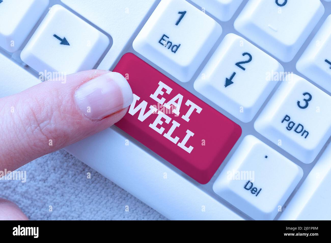 Writing displaying text Eat Well. Business showcase Practice of eating ...