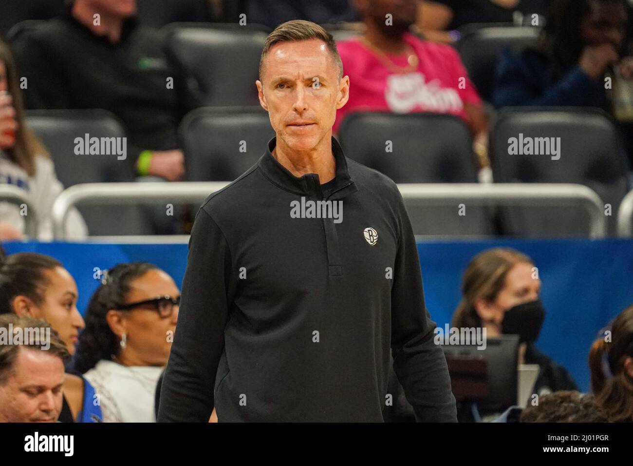 Orlando, Florida, USA, March 15, 2022, Brooklyn Nets Head Coach Steve ...