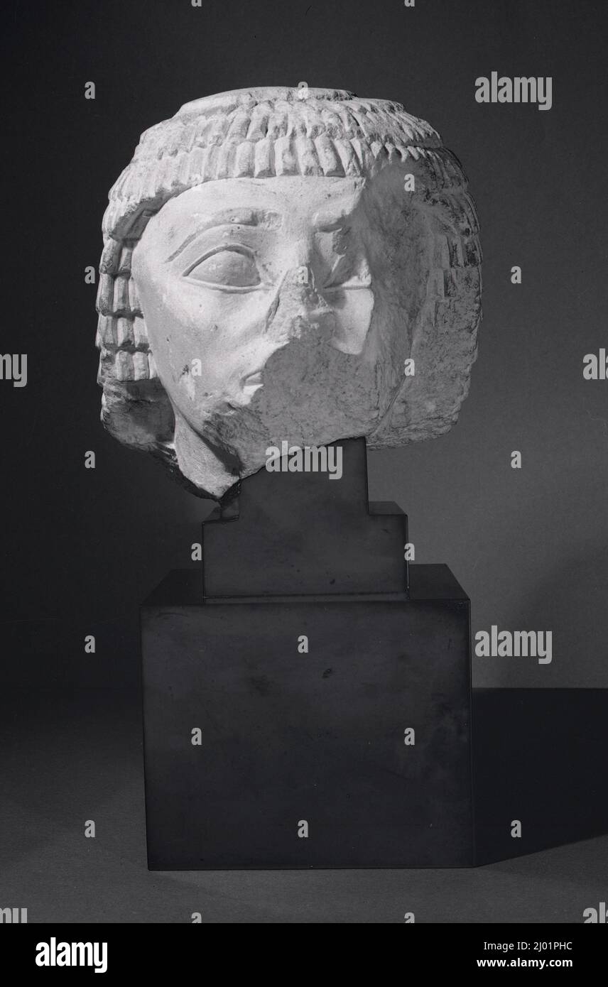 Male Head. Egypt, 6th Dynasty (2374 - 2191 BCE). Sculpture. Limestone ...