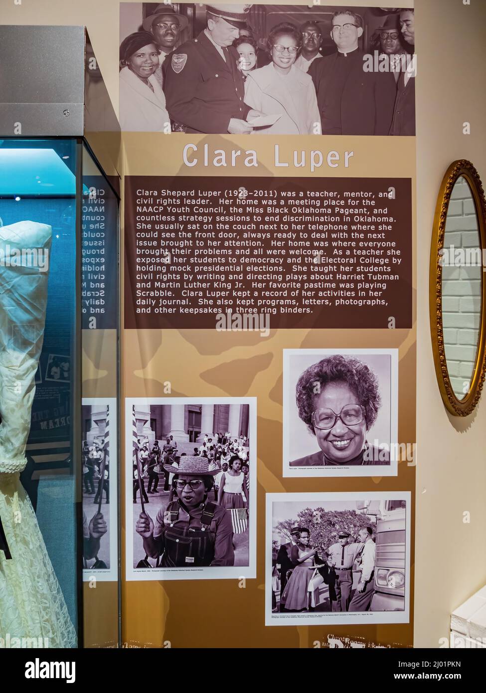 Oklahoma, MAR 12 - History of Clara Luper display in the Oklahoma ...