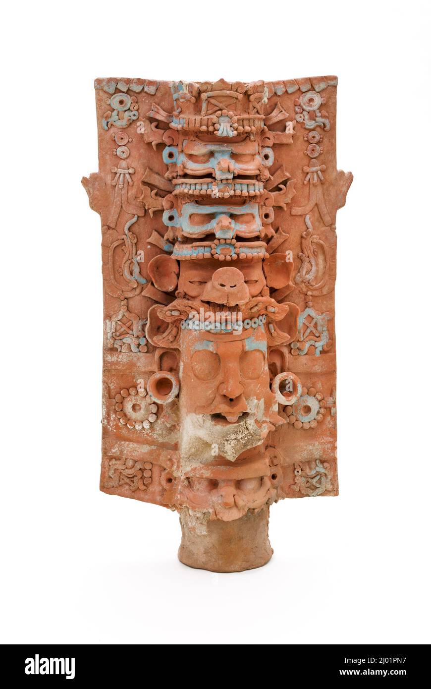 Censer Stands with Solar Deities. Mexico, Chiapas, vicinity of Palenque ...