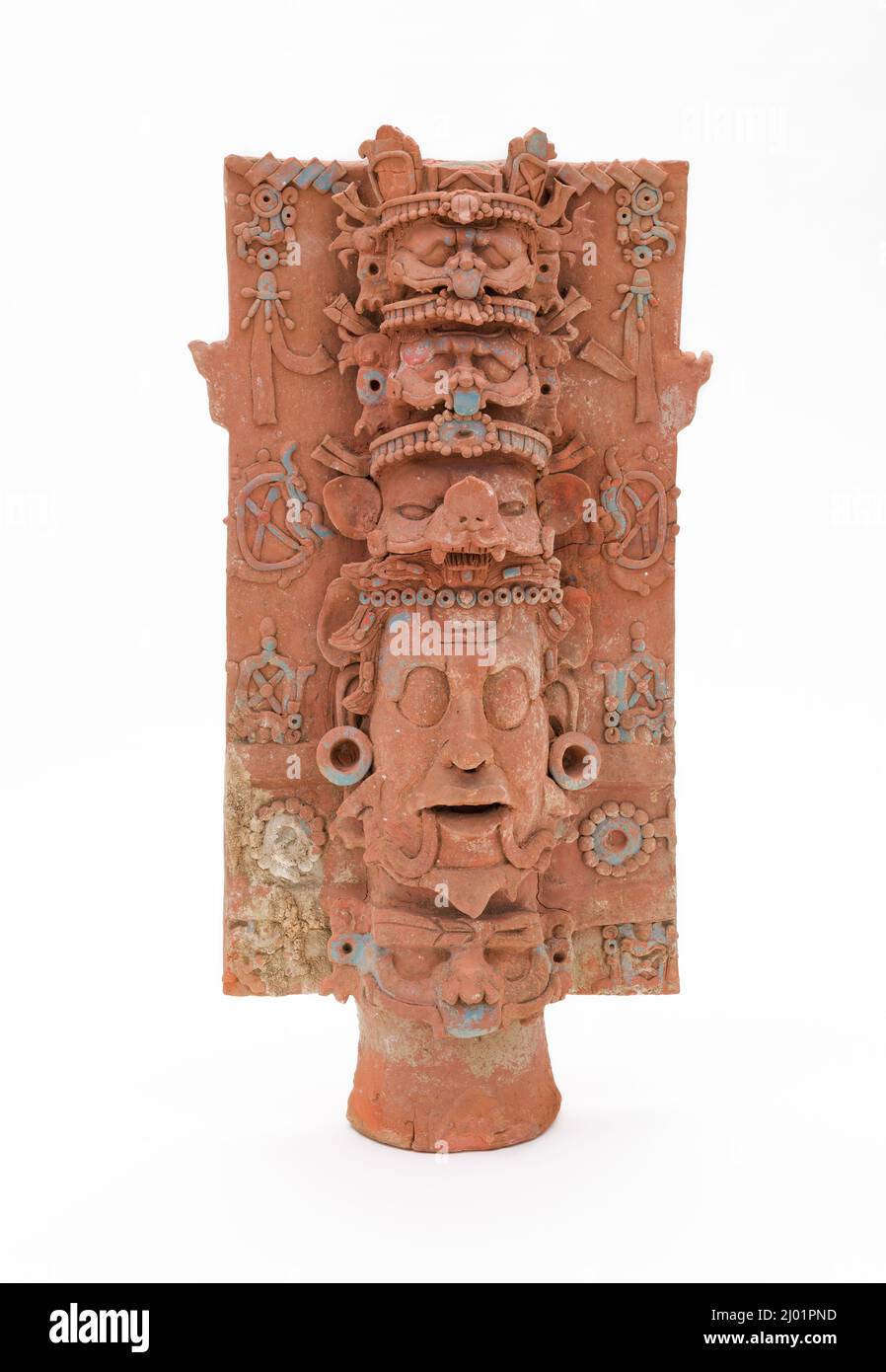 Censer Stands with Solar Deities. Mexico, Chiapas, vicinity of Palenque ...