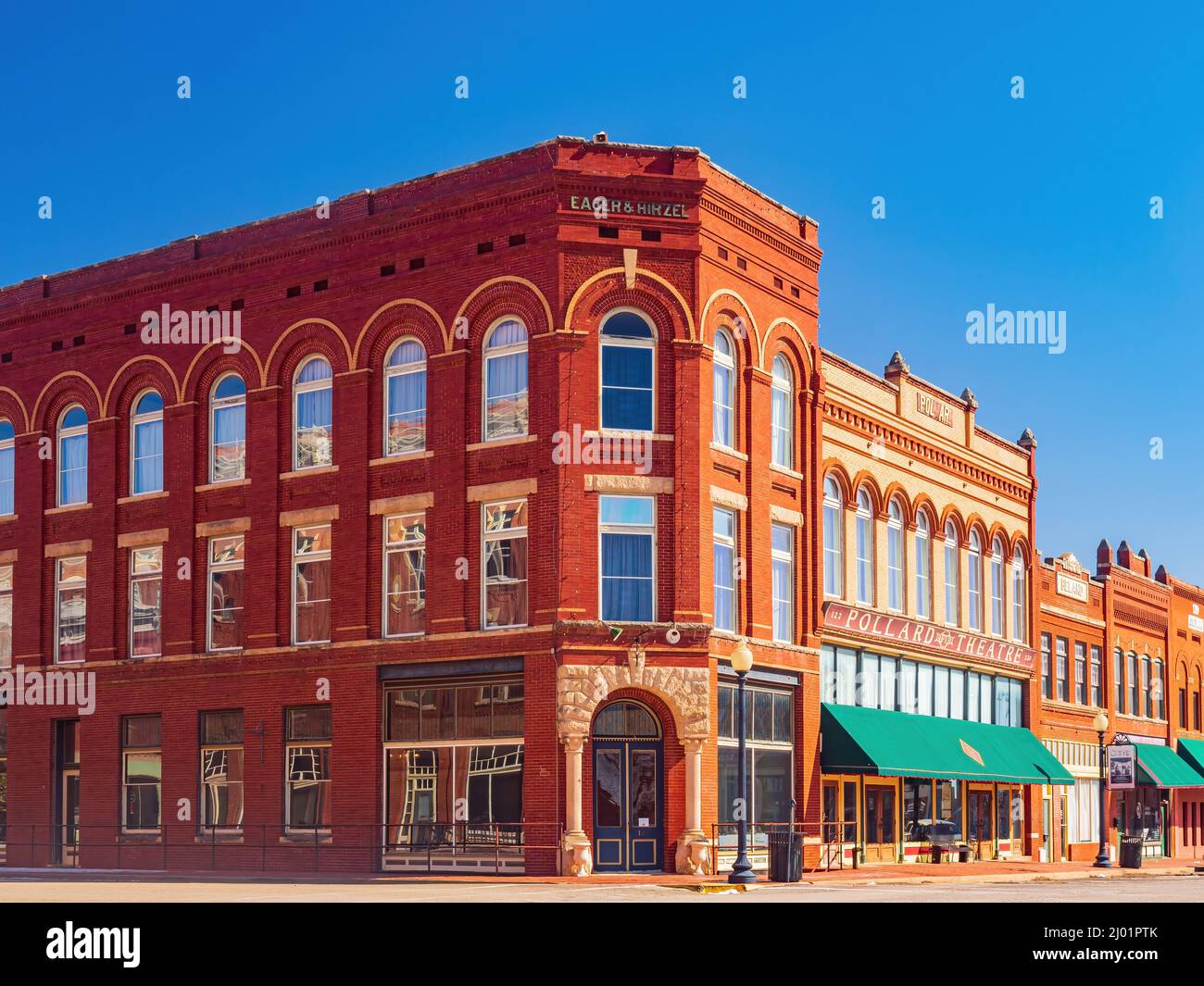 Guthrie, MAR 5 2022 - Sunny exterior view of the Guthrie old town Stock ...