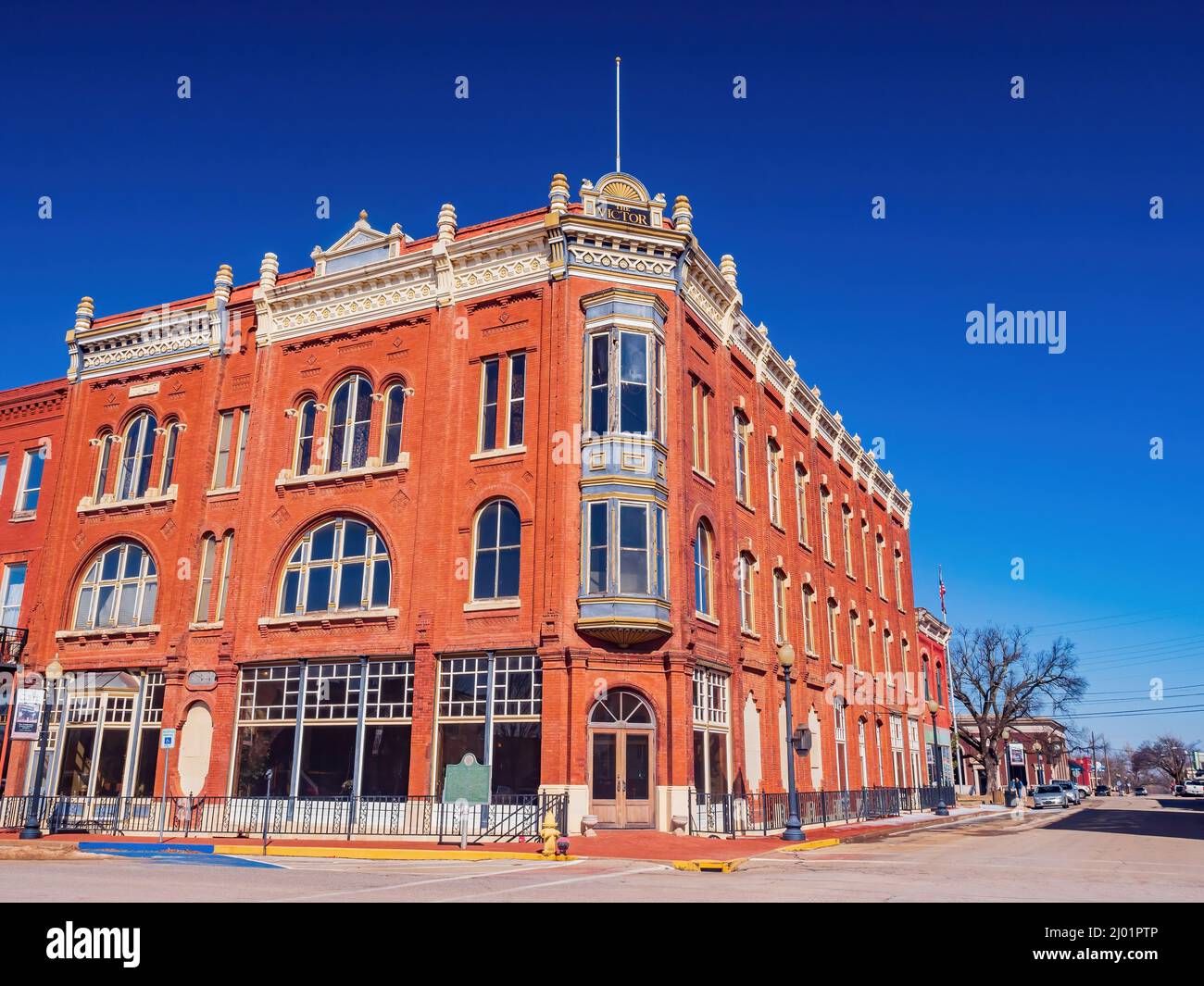 Guthrie, MAR 5 2022 - Sunny exterior view of the Guthrie old town Stock ...