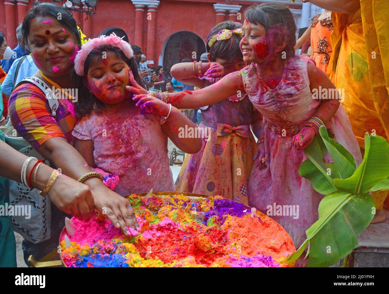 Kolkata, West Bengal, India. 12th Mar, 2022. Bengali girls were ...