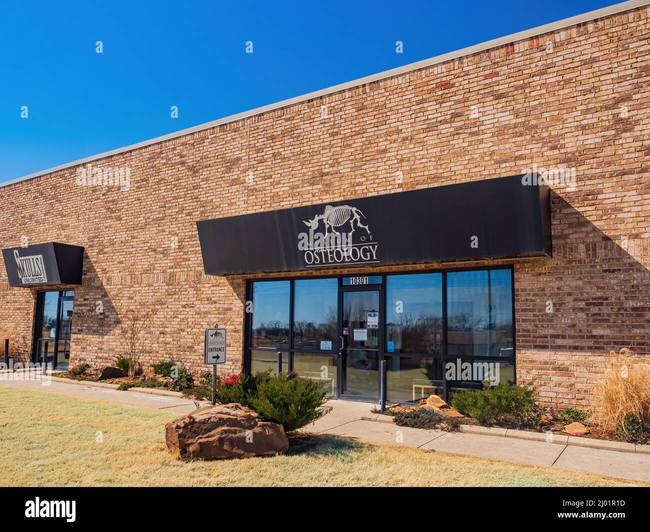 Oklahoma, MAR 3 2022 - Exterior view of the Museum of Osteology Stock ...