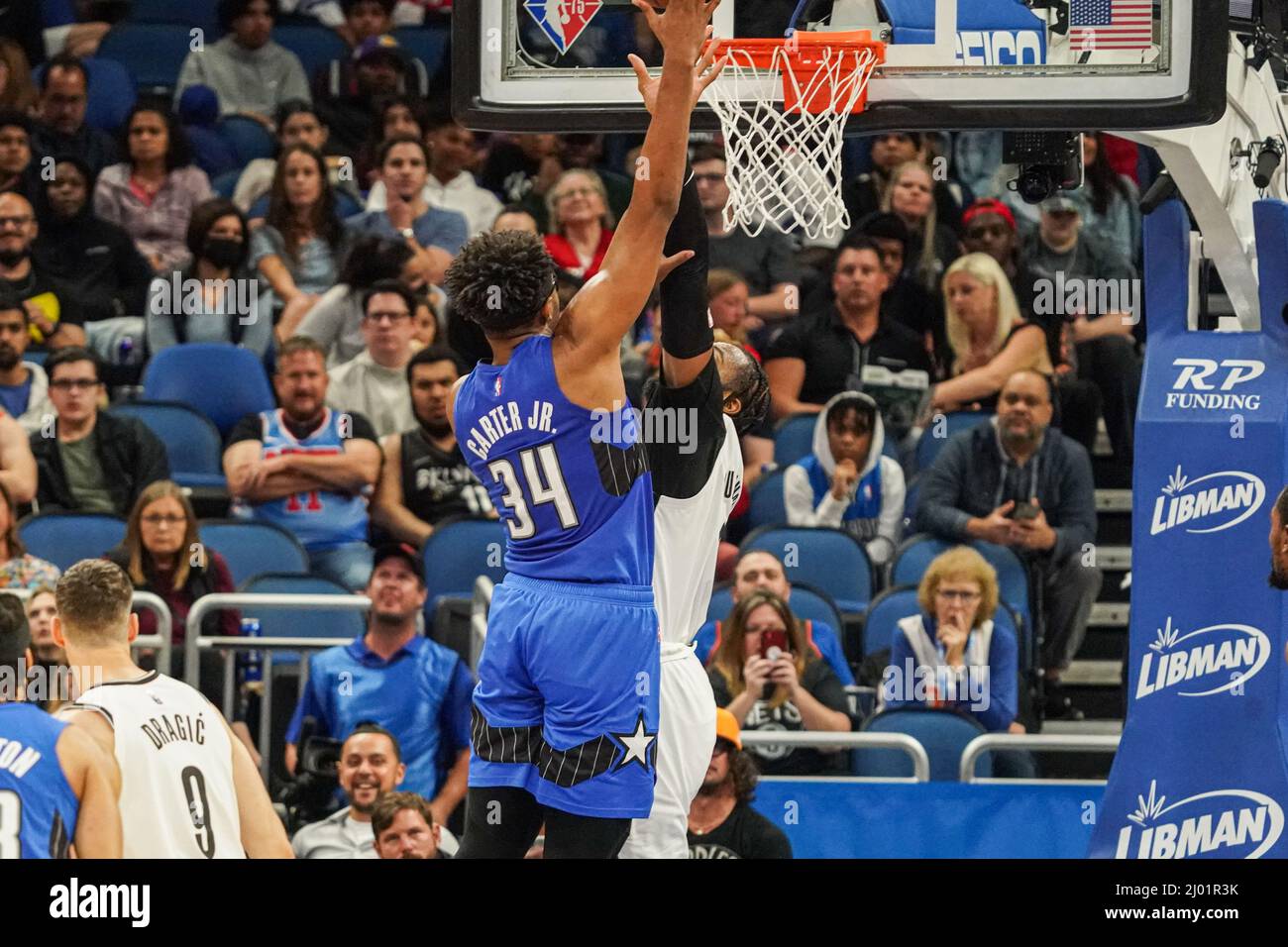 Orlando, Florida, USA, March 15, 2022, Orlando Magic Center Wendell ...