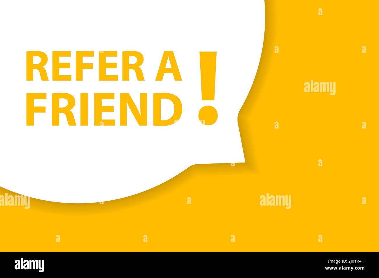 Refer a friend speech bubble banner vector with copy space human ...
