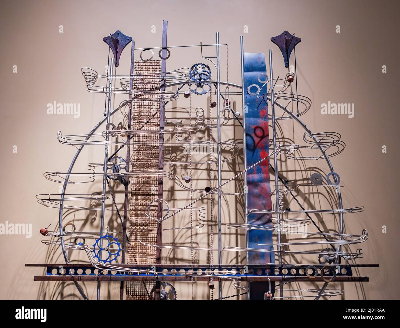Oklahoma, MAR 6 2022 - Close up shot of metal ball lab in the ...