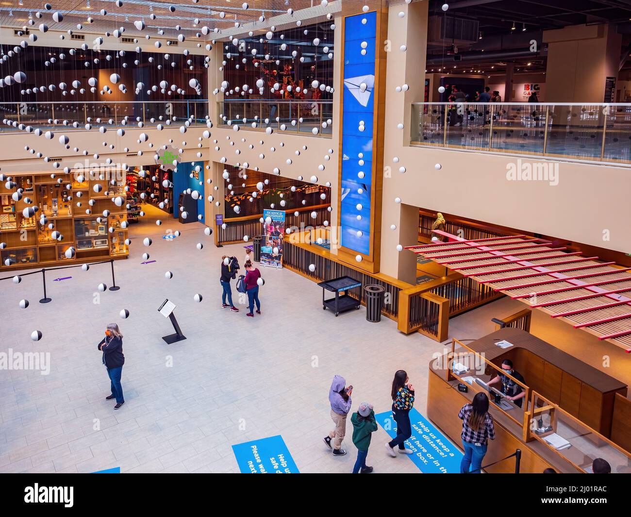 Oklahoma, MAR 6 2022 - Interior view of the interesting Science Museum ...