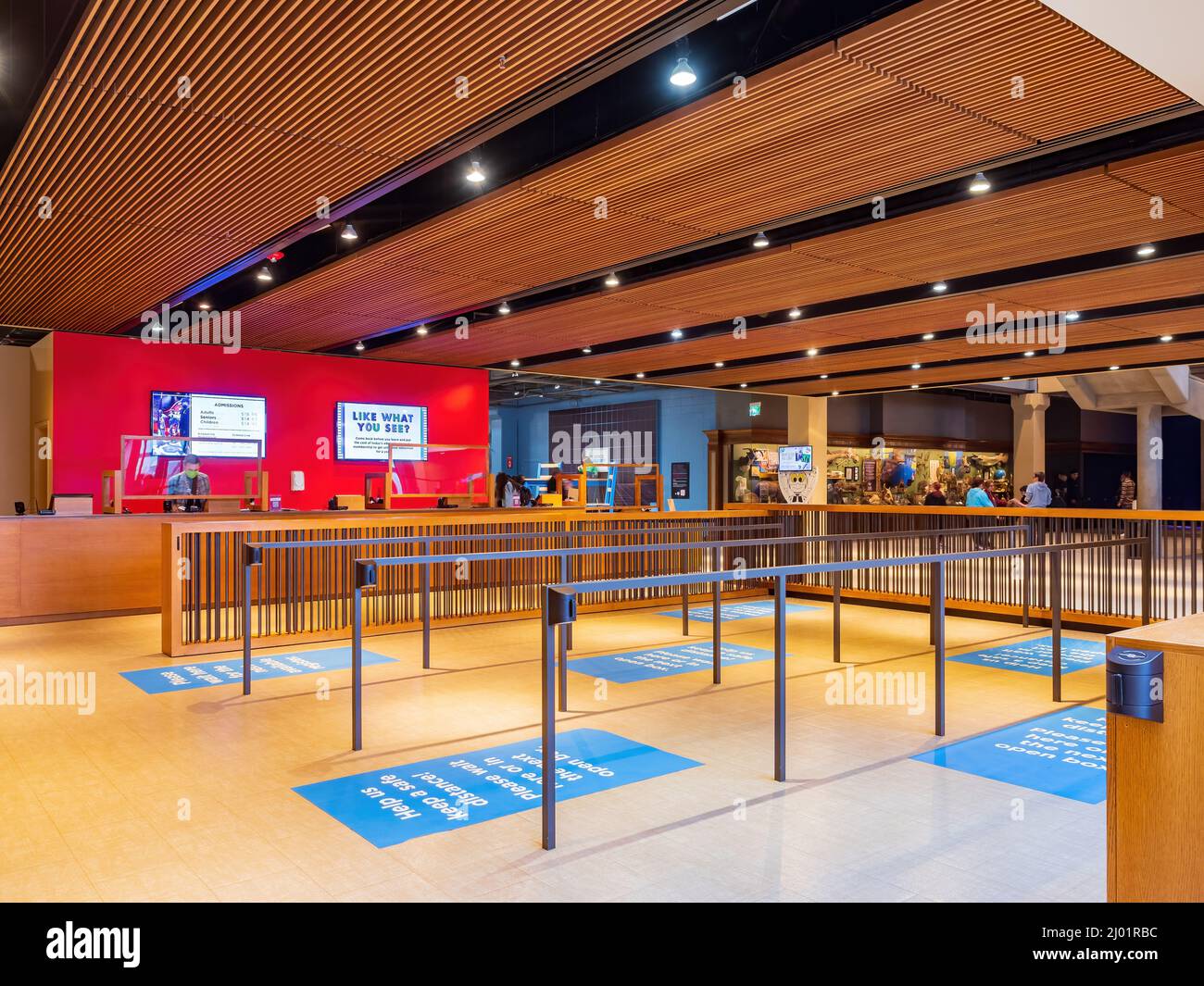 Oklahoma, MAR 6 2022 - Interior view of the interesting Science Museum ...