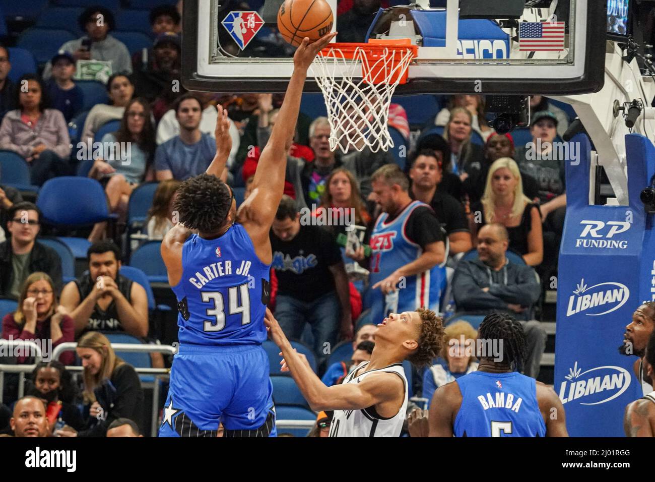 Orlando, Florida, USA, March 15, 2022, Orlando Magic Center Wendell ...
