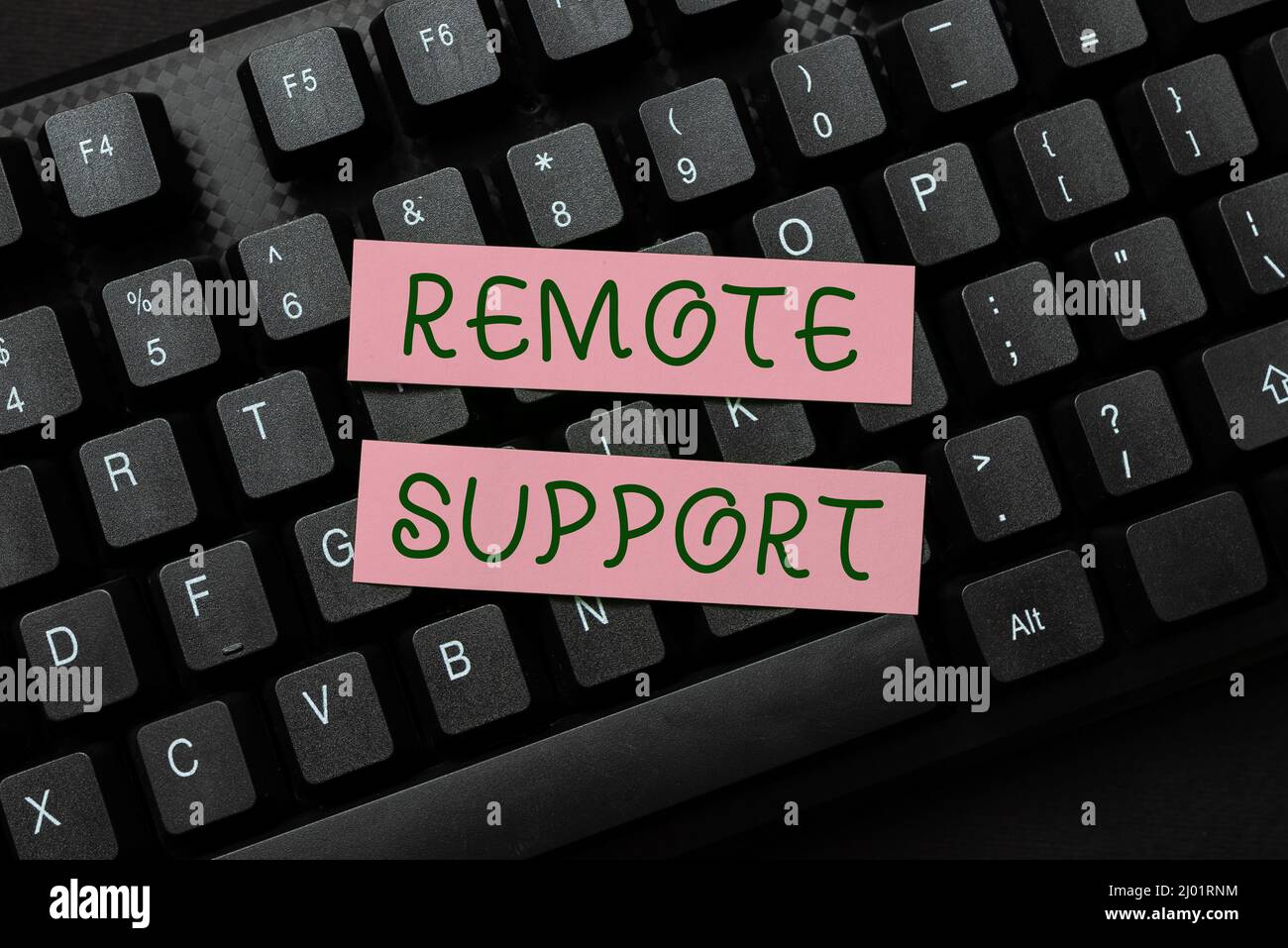Conceptual caption Remote Support. Internet Concept help endusers to ...