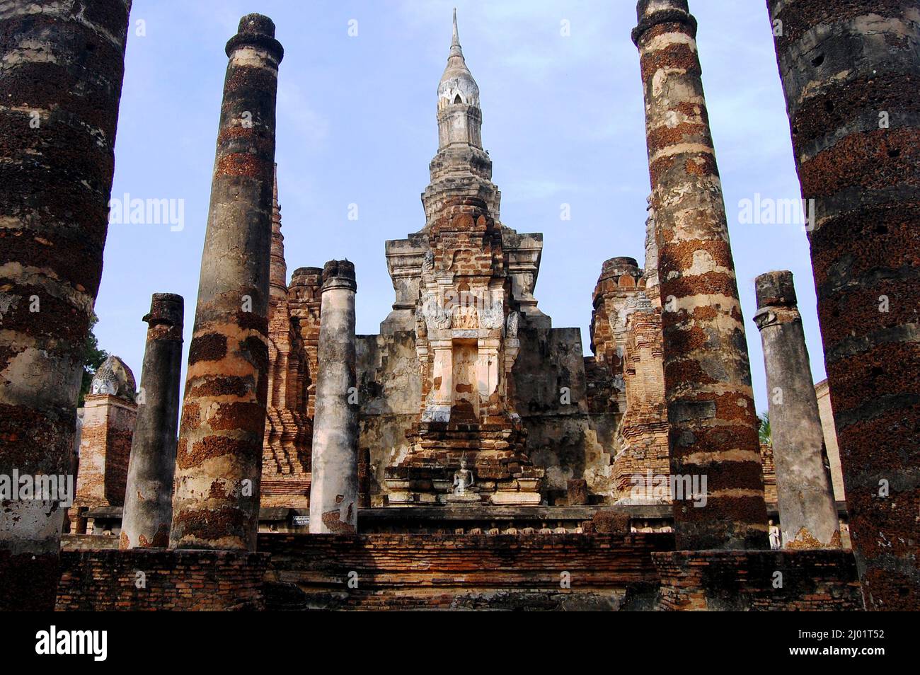 Ancient antiquity architecture and antique ruins building for thai people travelers travel visit ...