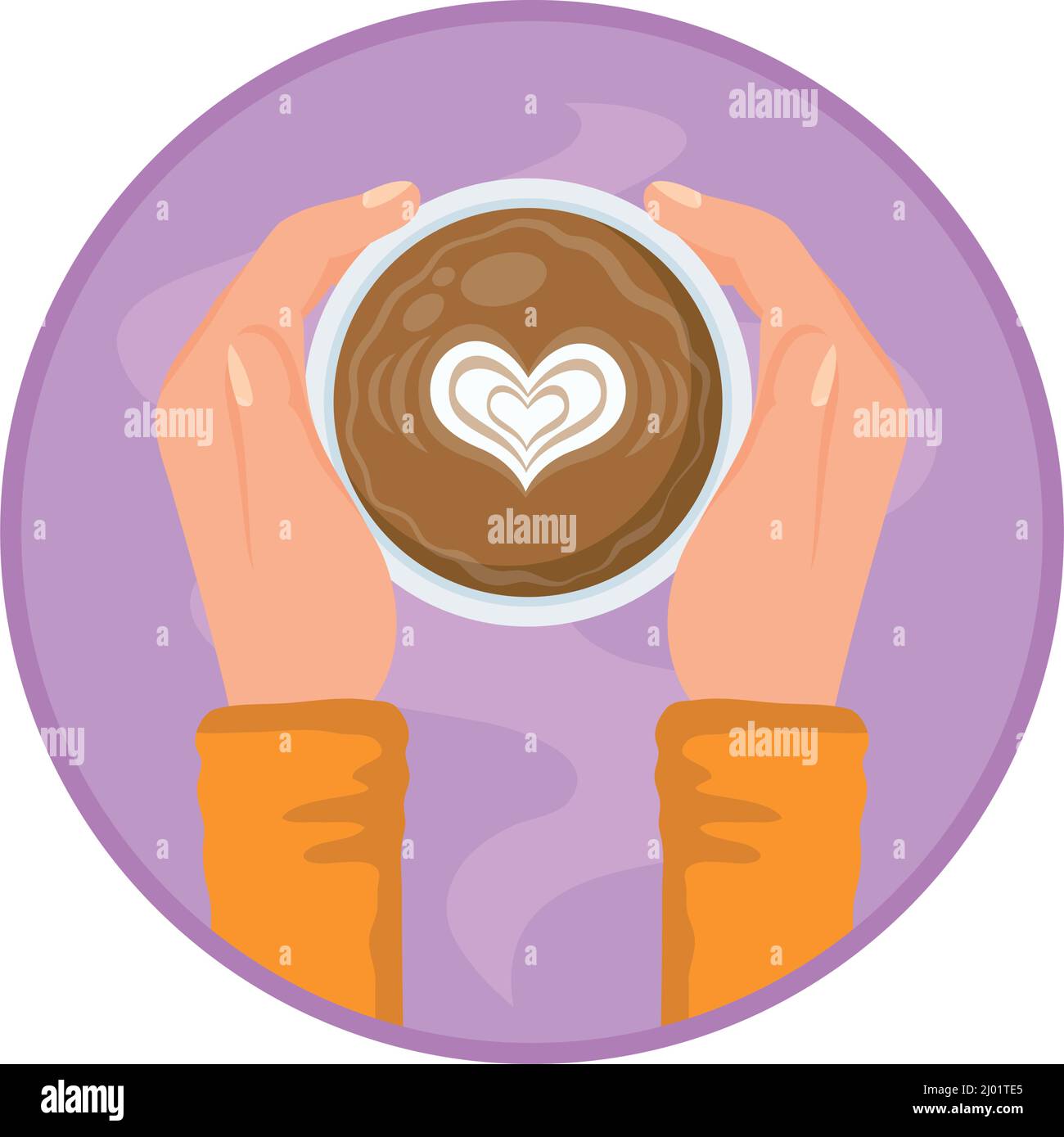 hands lifting coffee morning scene Stock Vector Image & Art - Alamy