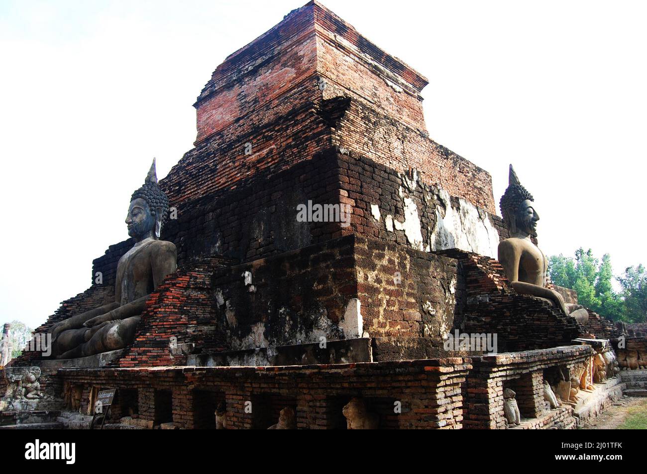 Ancient antiquity architecture and antique ruins building for thai people travelers travel visit ...